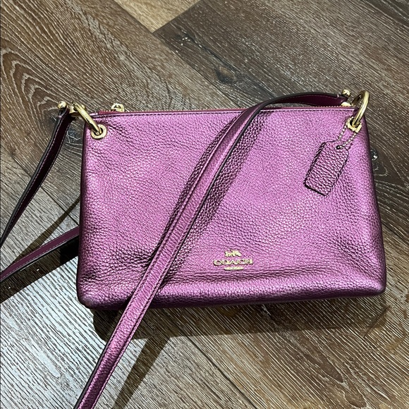 Coach | Bags | Coach Mia Plum Crossbody Bag Purple | Poshmark